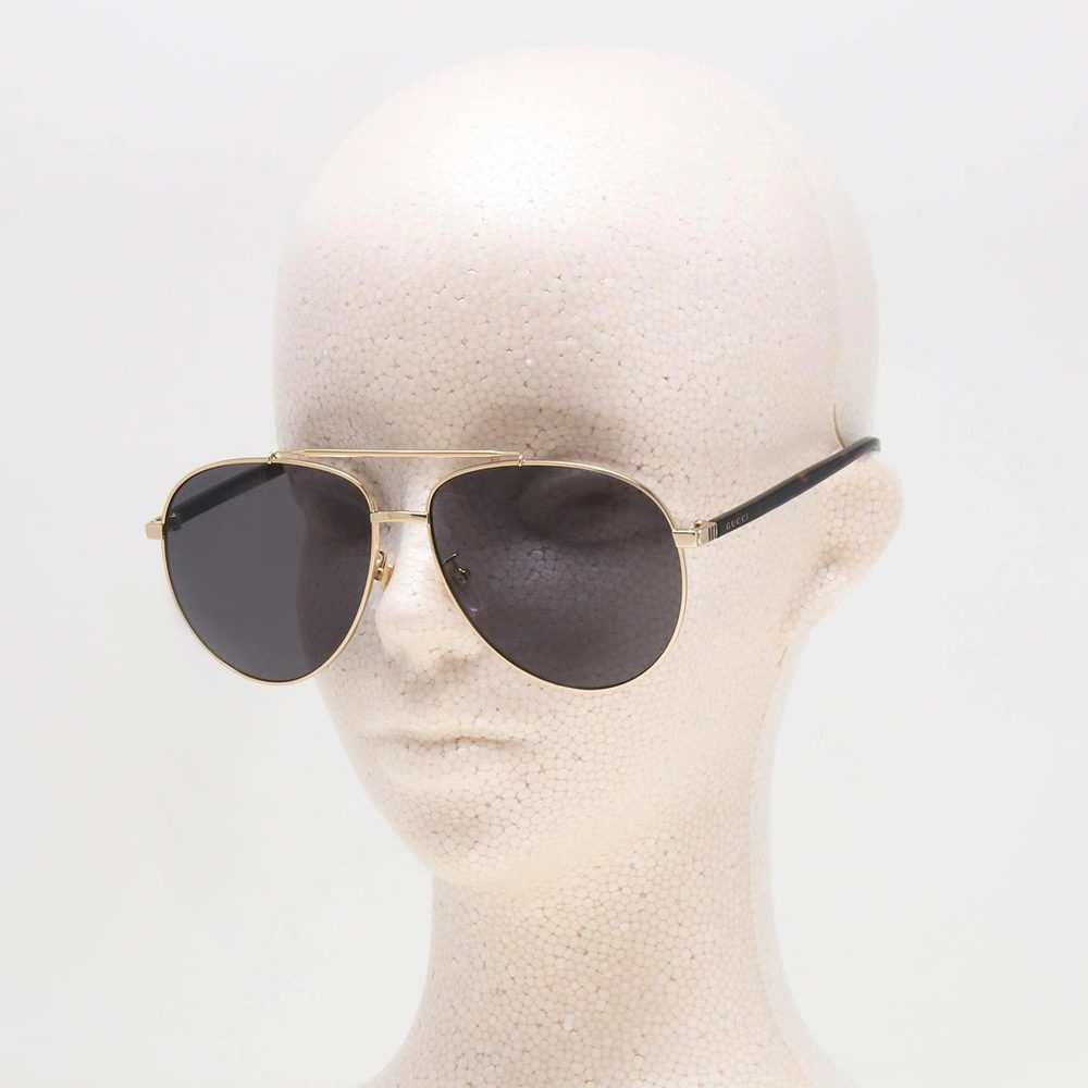 Gucci Sunglasses Tortoise Shell Teardrop Gold Brown G… - Gem